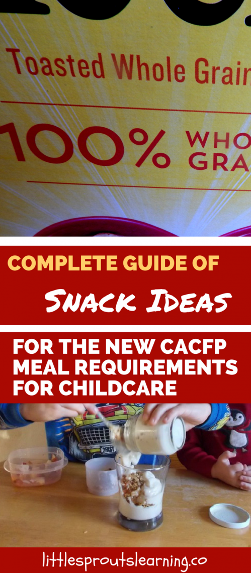 Complete Guide of Snack Ideas for the New CACFP Meal Requirements for ...