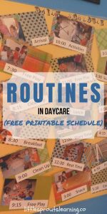 Daycare Daily Schedule (with free printable schedule)