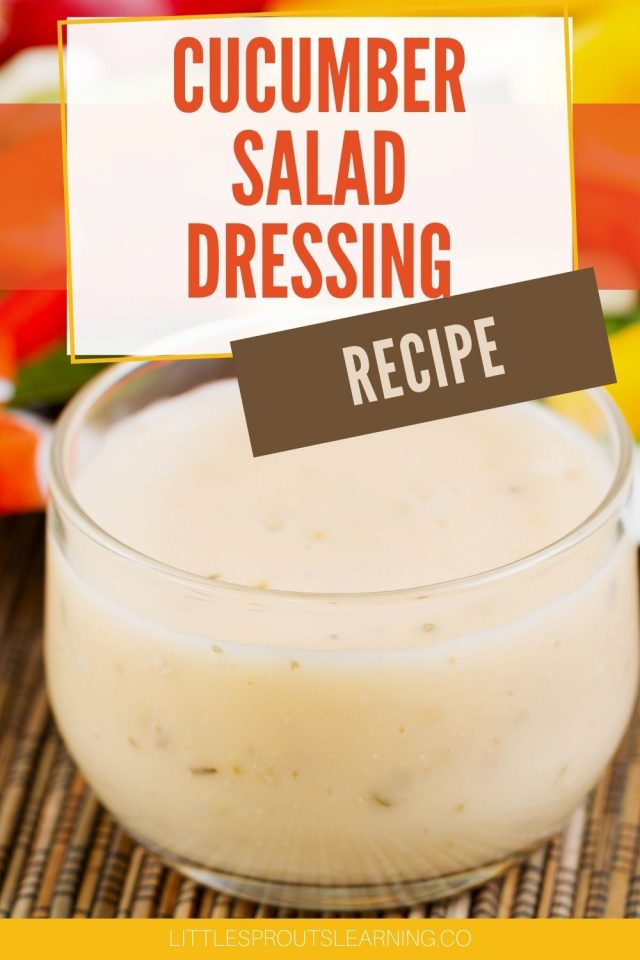 Cucumber Salad Dressing Recipe-Little Sprouts Learning