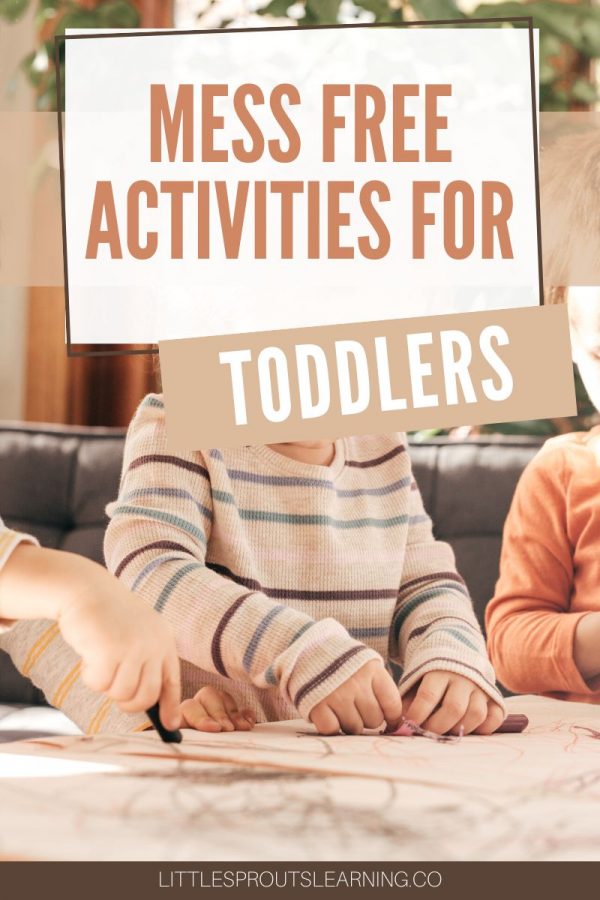 Mess Free Activities for Toddlers-Little Sprouts Learning