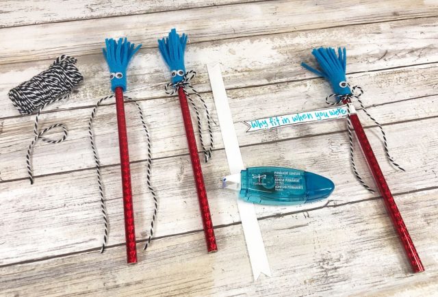 Dr. Suess Thing 1 and Thing 2 Pencil Craft-Little Sprouts Learning