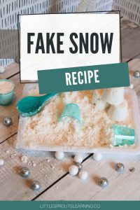 Homemade Fake Snow Recipe-Little Sprouts Learning