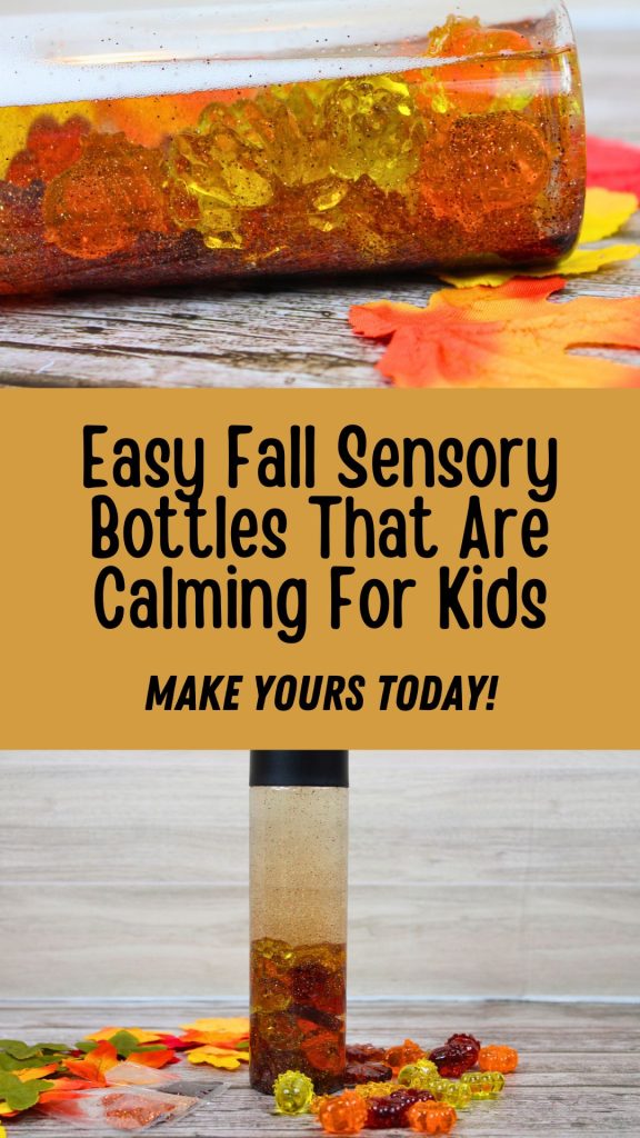 Easy Fall Sensory Bottles That Are Calming For Kids