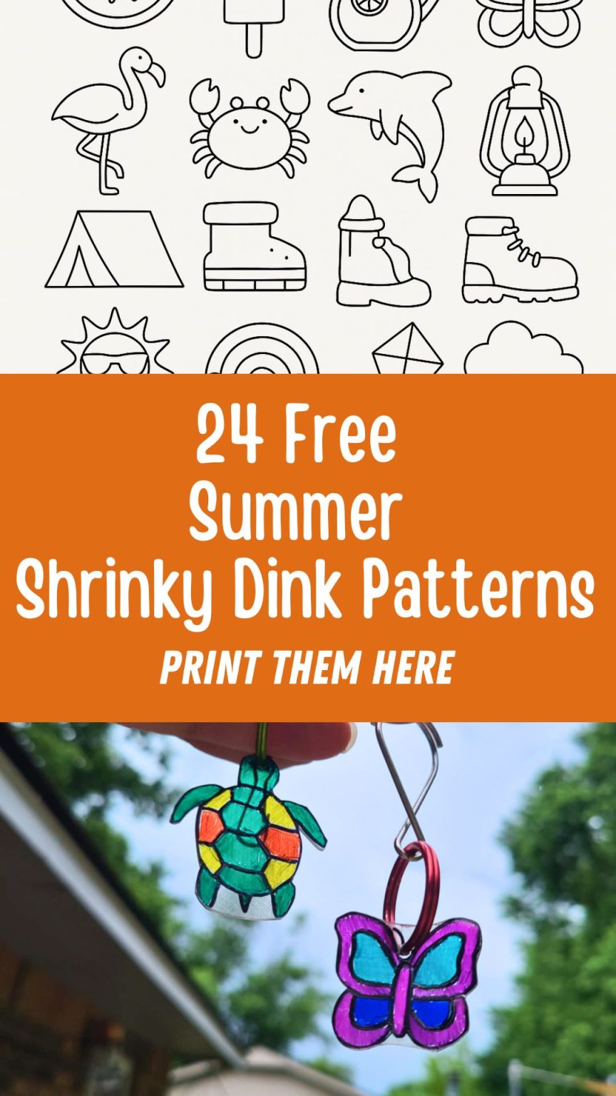 24 Free Summer Shrinky Dink Patterns