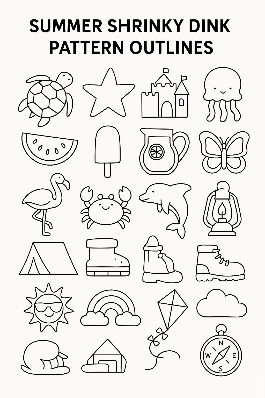 24 Free Summer Shrinky Dink Patterns